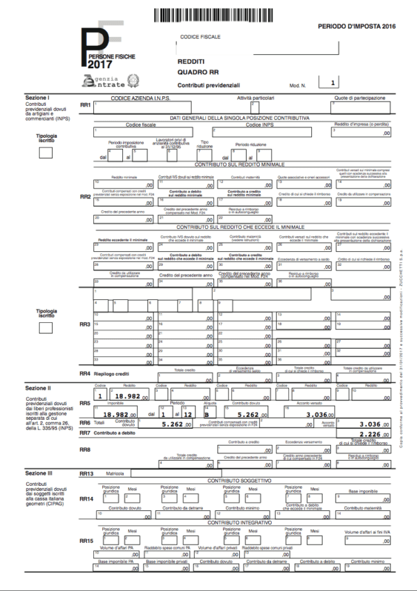Modello UNICO: i quadri da compilare nel Regime Forfettario